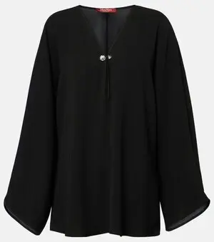 Max Mara Umile Cady Blouse - Black