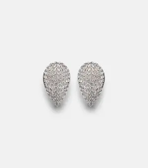 SUZANNE KALAN 18kt White Diamond Stud Earrings - Silver
