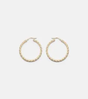 STONE AND STRAND 14kt Yellow Hoop Earrings