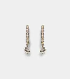 SUZANNE KALAN 18kt Drop Earrings With Diamonds - Gold