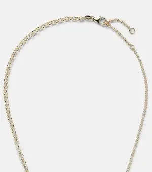 FOUNDRAE Heart Chain Necklace With Diamonds