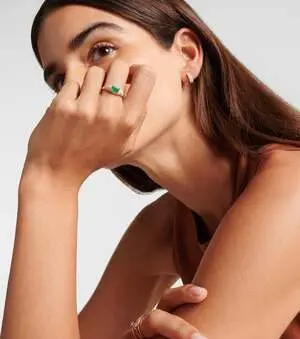 STONE AND STRAND 14kt Emerald And Diamond Ring