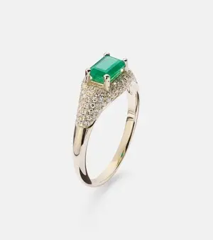 STONE AND STRAND 14kt Emerald And Diamond Ring