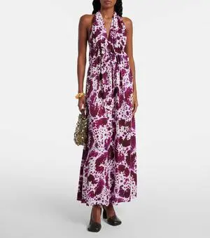 Dries Van Noten Printed Maxi Dress - Pink