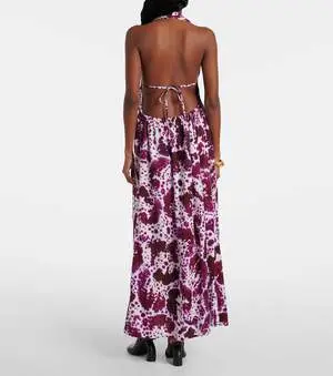 Dries Van Noten Printed Maxi Dress - Pink