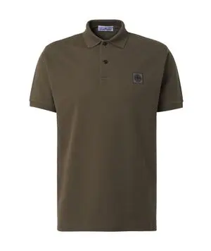 Stone Island Compass Cotton Piqué Polo Shirt