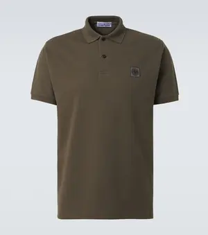 Stone Island Compass Cotton Piqué Polo Shirt