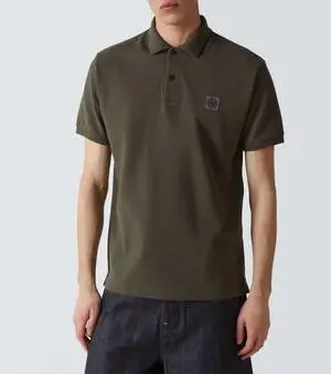 Stone Island Compass Cotton Piqué Polo Shirt