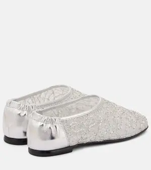 Simkhai Eden Metallic Lace Ballet Flats