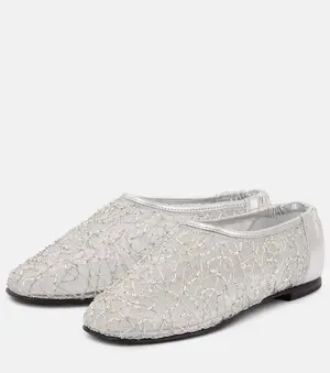 Simkhai Eden Metallic Lace Ballet Flats