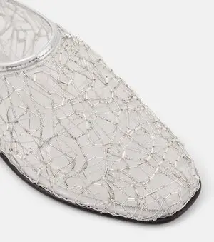 Simkhai Eden Metallic Lace Ballet Flats