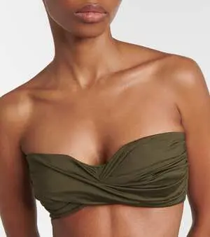 Johanna Ortiz Sea Sprite Bandeau Bikini Top - Green