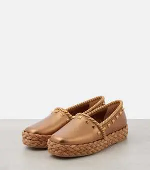 Valentino Garavani Rockstud Metallic Espadrilles