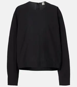 TOTEME Cotton-blend Top - Black