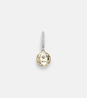 FOUNDRAE Vivacity Mini Single Earring With Diamonds - Gold
