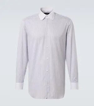 Dunhill Striped Cotton Twill Shirt - Grey
