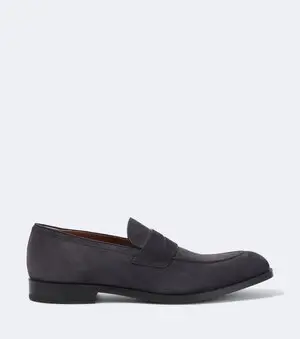 Zegna Suede Penny Loafers - Blue