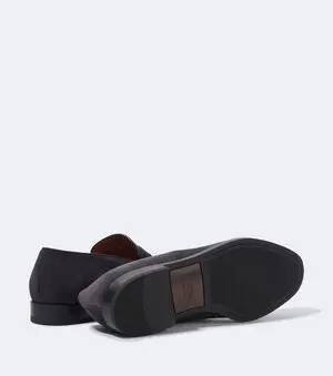 Zegna Suede Penny Loafers - Blue