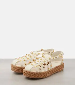 Valentino Garavani Rockstud Fisherman Sandals - White