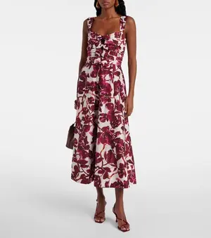Rebecca Vallance Nerissa Floral Print Midi Dress