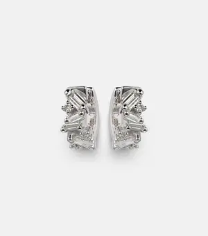 SUZANNE KALAN Frenzy Diamond Huggie Earrings - Silver