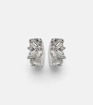 SUZANNE KALAN Frenzy Diamond Huggie Earrings - Silver