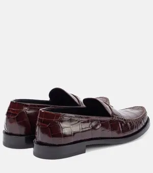 Victoria Beckham Croc-effect Leather Loafers