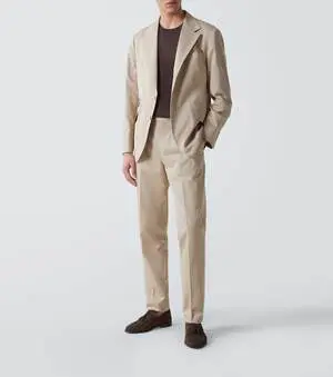 Brunello Cucinelli Cotton And Cashmere Suit - Beige