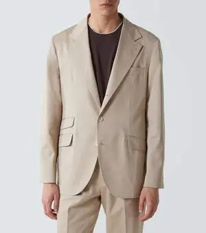 Brunello Cucinelli Cotton And Cashmere Suit - Beige