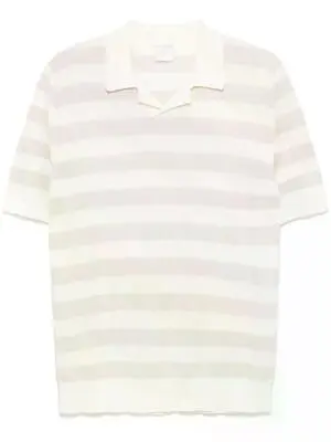 Eleventy Striped Polo Shirt - Neutrals