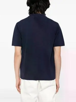 LARDINI Knitted Polo Shirt - Blue