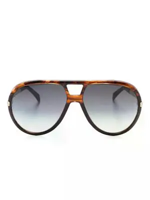 DB EYEWEAR BY DAVID BECKHAM Pilot-frame Sunglasses - Brown