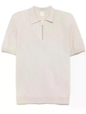 Eleventy Cable-knit Polo Shirt