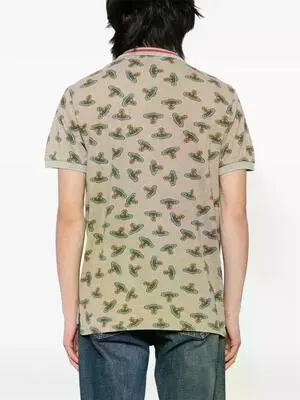 VIVIENNE WESTWOOD Logo Print Polo Shirt - Neutrals