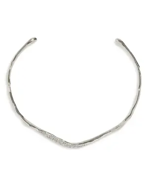 Alexis Bittar Solanales Crystal Collar Necklace - Silver