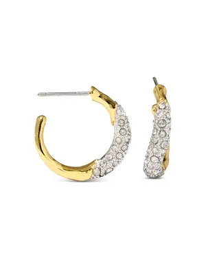 Alexis Bittar Solanelas Crystal Hoop Earrings - Gold