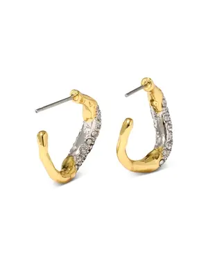 Alexis Bittar Solanelas Crystal Hoop Earrings - Gold