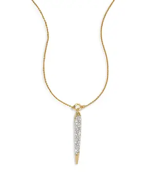 Alexis Bittar Alexis Bittar Solanelas Crystal Spear Necklace Two Tone