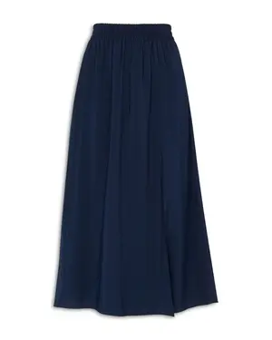 Whistles Eva Pull On Midi Skirt - Navy