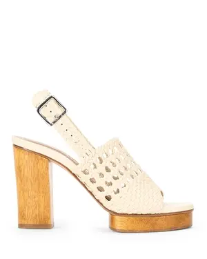 Staud Martina Platform Sandals - Cream
