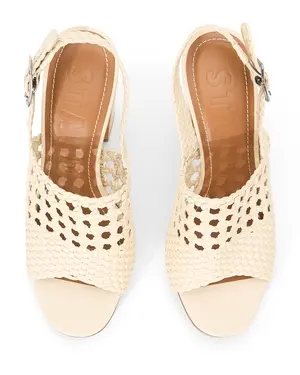 Staud Martina Platform Sandals - Cream