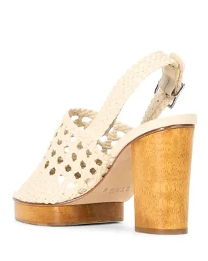 Staud Martina Platform Sandals - Cream