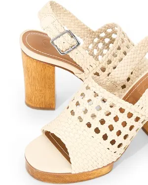 Staud Martina Platform Sandals - Cream