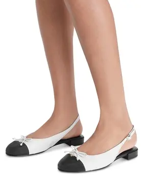 Tory Burch Cap Toe Slingback Ballet Flats - Ginger Shortbread