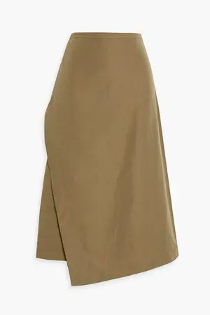 Vince Wrap-effect Woven Skirt