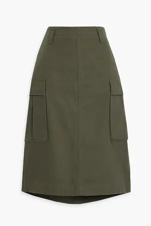 Vince Cotton-blend Twill Skirt