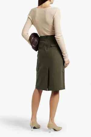 Vince Cotton-blend Twill Skirt