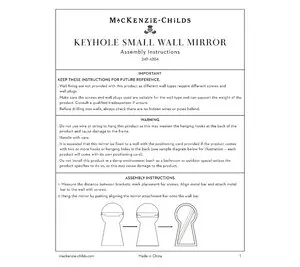MACKENZIE-CHILDS Keyhole Small Wall Mirror