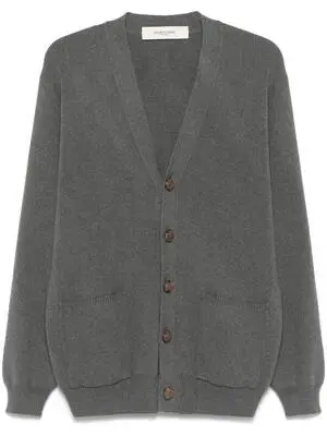 GOLDEN GOOSE Logo-appliqué Cardigan - Grey