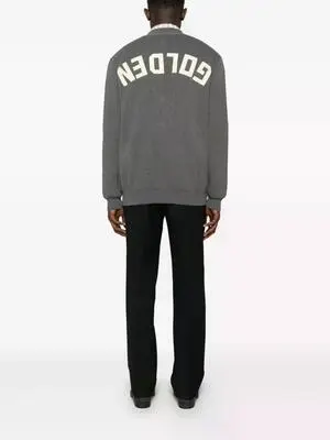 GOLDEN GOOSE Logo-appliqué Cardigan - Grey